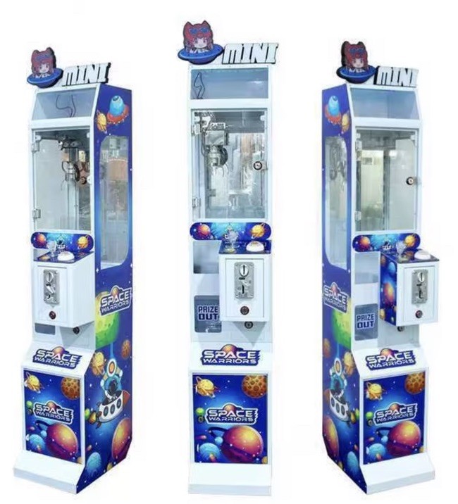 Mega Mini Claw Machine Toy Kids w/ Bill Acceptor Blue Arcade Game Coin ...
