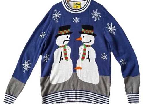 Tipsy Elves Men’s 2XL Ugly Christmas Sweater Snowmen Nose Thief Design ...