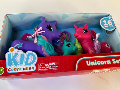 New***Kid Connection 16 Pc Unicorn Set Brush Comb Pony Purple Pink Girl ...
