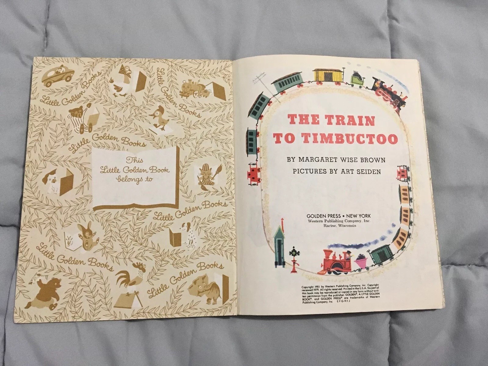 2 Little Golden Books Train To Timbuctoo & Whispering Rabbit Childrens ...