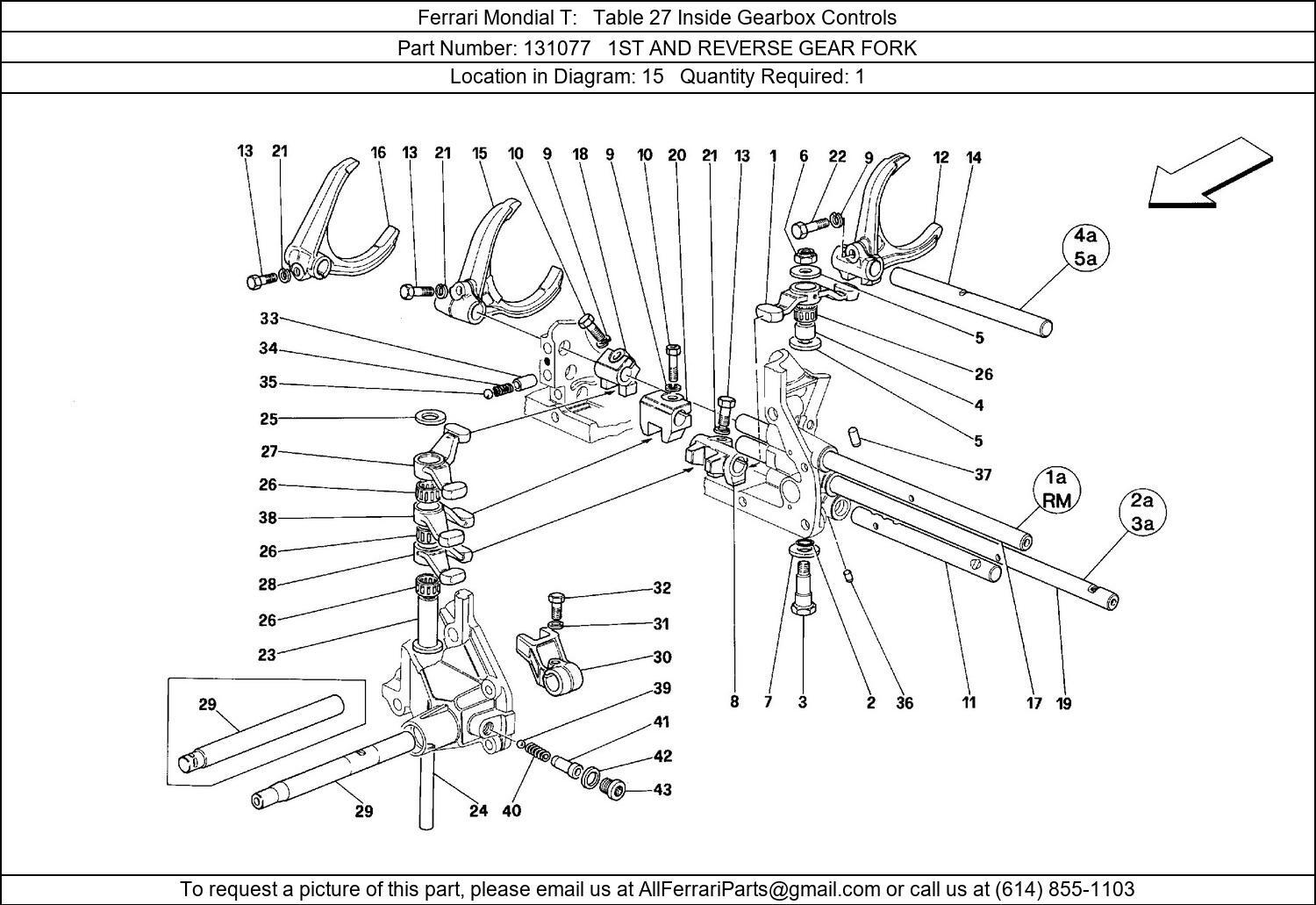 Ferrari Part 131077 1st And RM Gear Selector Fork | eBay