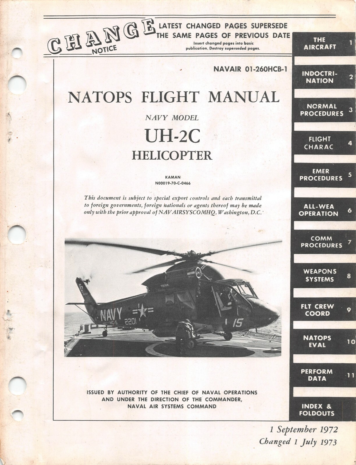 Kaman UH-2C "Seasprite" Helicopter 1973 NATOPS Flight Manual -CD | eBay