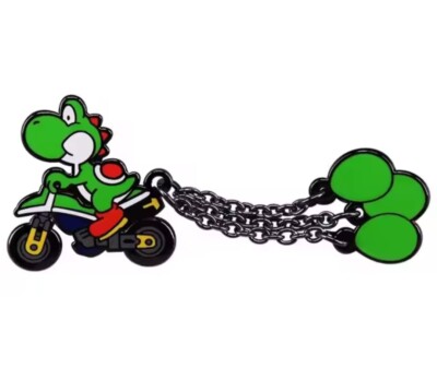 Mario Brothers - Yoshi riding bike with balloons enamel pin - FREE AU ...