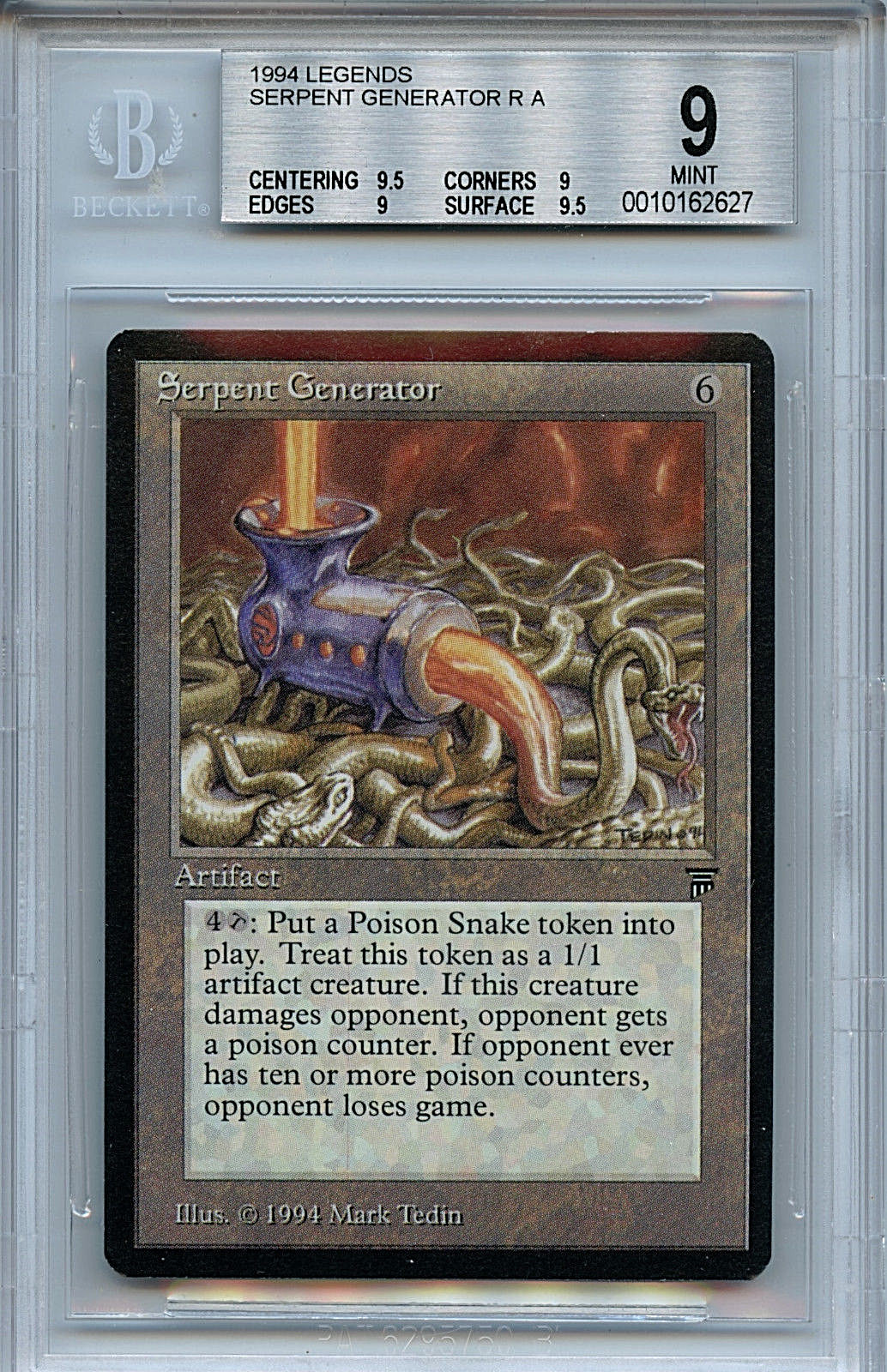 MTG Legends Serpent Generator BGS 9.0 (9) Mint Card Magic WOTC 2627 | eBay