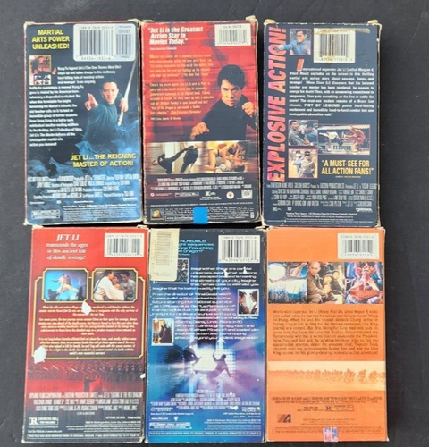 Jet Li Lot Of 6 Kung Fu Martial Arts VHS Movies | eBay