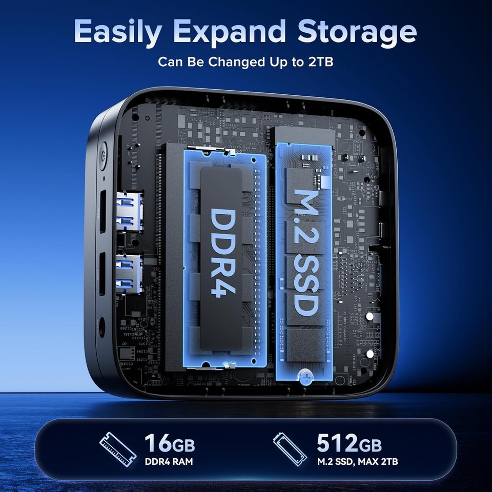 KAMRUI E1 4K Mini PC Intel 12th Alder Lake N97 16GB+512GB WIFI BT ...