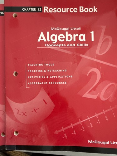 algebra 1 reaource books ch1-12 | eBay