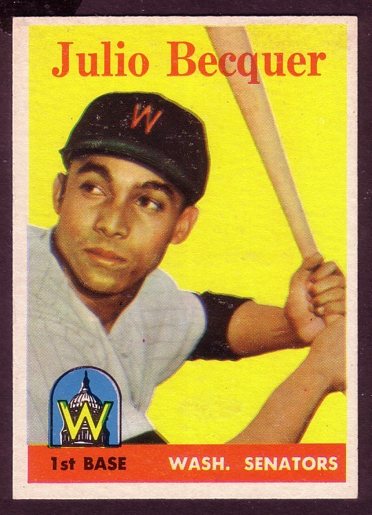 1958 TOPPS JULIO BECQUER CARD NO:458 NEAR MINT CONDITION | eBay