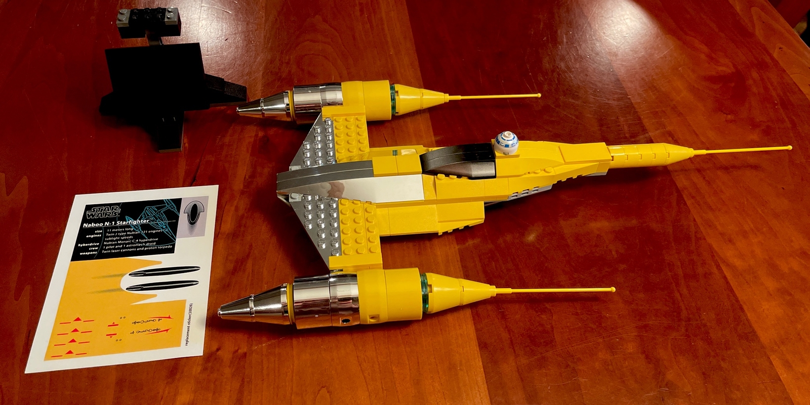 Lego 10026 Star Wars N-1 Naboo Starfighter Complete w/ Stickers 9/10 ...