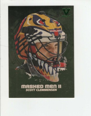 2015-16 Vault 09/10 Between The Pipes Mask Gold Scott Clemmensen GREEN ...