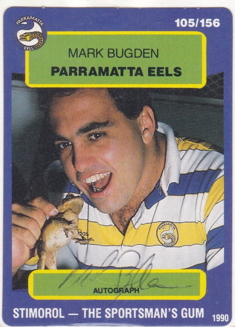 SIGNED Mark BUGDEN Parramatta EELS 1990 stimorol NSWRL card | eBay ...