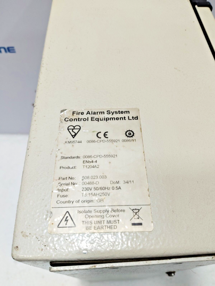 TYCO SAFETY-THORN SECURITY T1204A2 508.023.003 FIRE ALARM SYSTEM ...