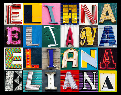 ELIANA Name Poster featuring photos of actual sign letters | eBay