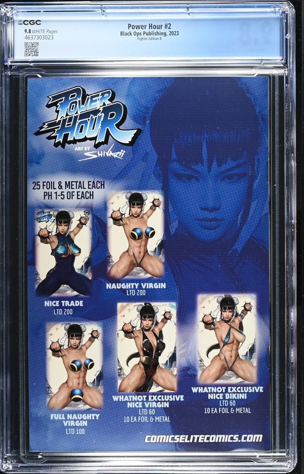 2023 Shikarii Chun Li Cosplay Power Hour #2 VIRGIN Chase Var B LE CGC 9 ...