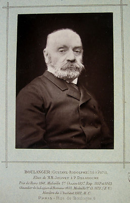 PHOTO 1886 PORTRAIT ARTISTE PEINTRE BOULANGER GUSTAVE RODOLPHE j401 | eBay