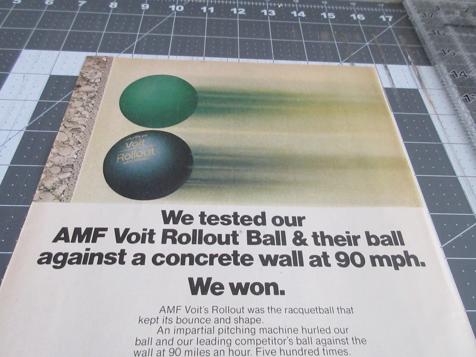 1977 AMF Voit Racquetball with Racquet and Balls, Vintage Print Ad | eBay