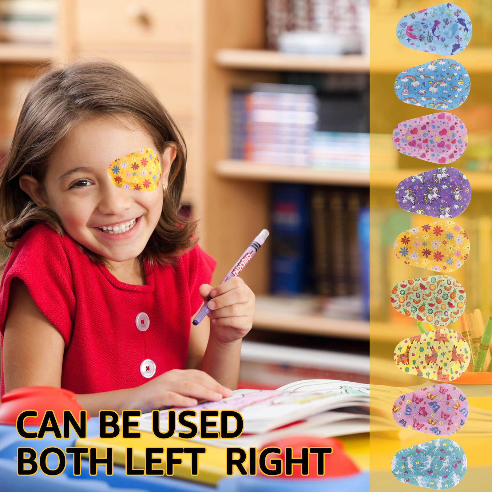 90Pcs Kids Eye Patches Set Light Blocking Eye Patches Reusable Children ...