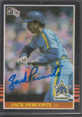 Autographed 1985 Donruss Jack Perconte - Mariners | eBay