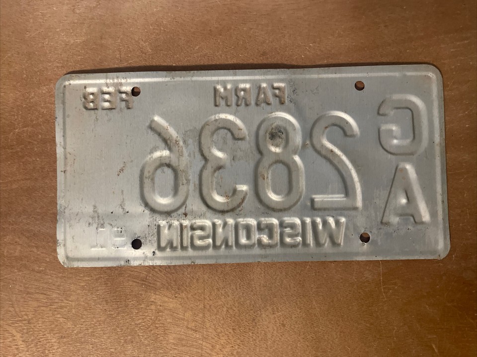 1992 Wisconsin License Plate Farm # 2836 | eBay