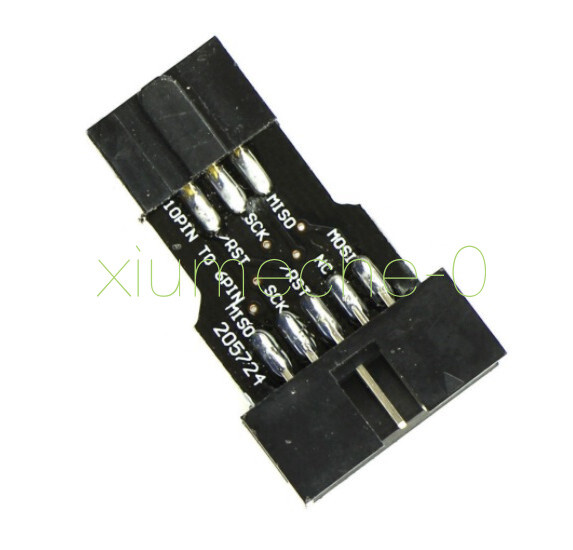 5PCS 10 Pin Convert to 6 Pin Adapter Board For ATMEL AVRISP USBASP ...