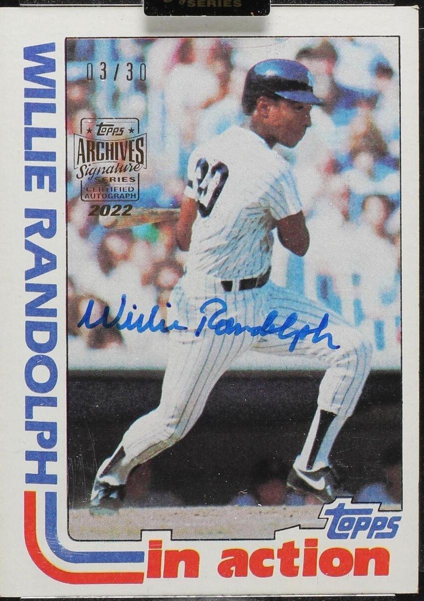 2022 Topps Archives Signature Series - Retired Player Edition Buybacks Willie Randolph #82T-570 ...