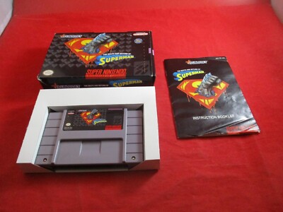 The Death And Return of Superman Super Nintendo SNES COMPLETE w/ Box ...