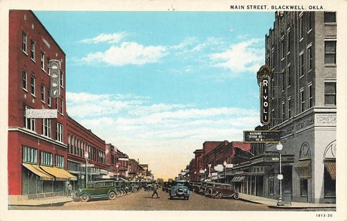 Postcard Main Street Blackwell Oklahoma NH1 | eBay