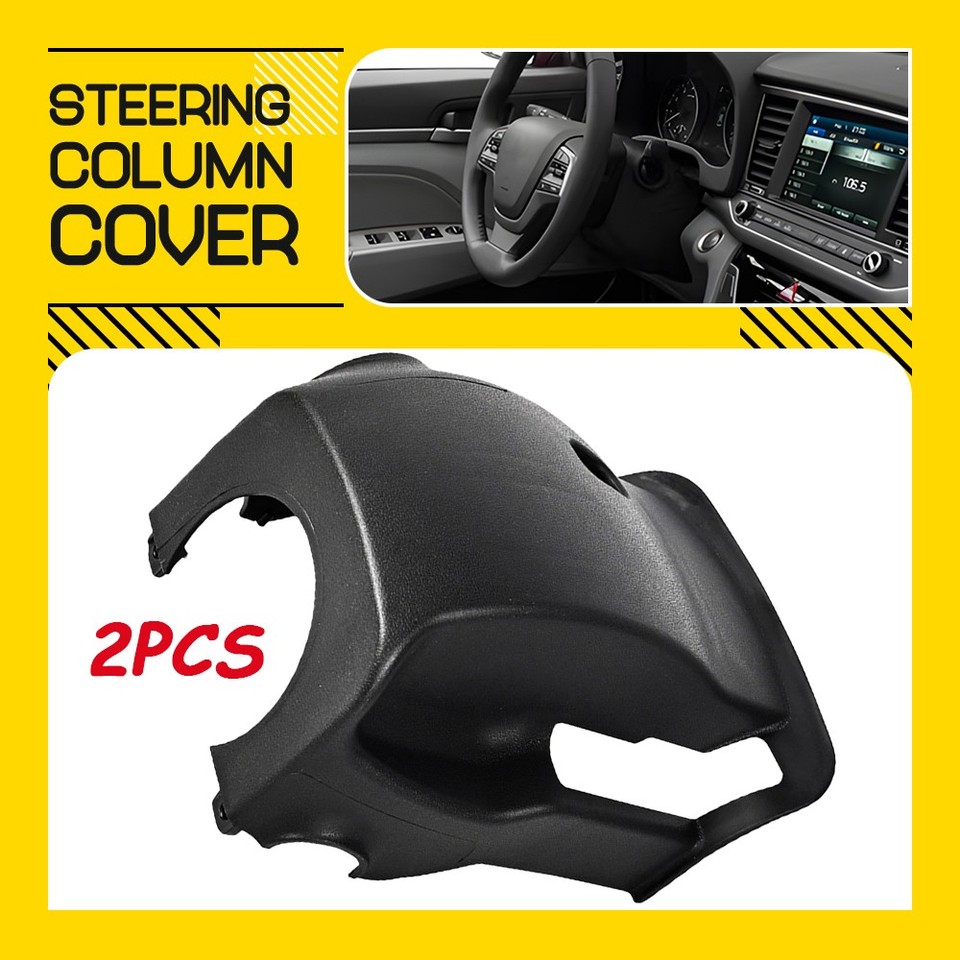 Steering Column Cover Ignition Shroud Black 2PCS Fit For Hyundai ...