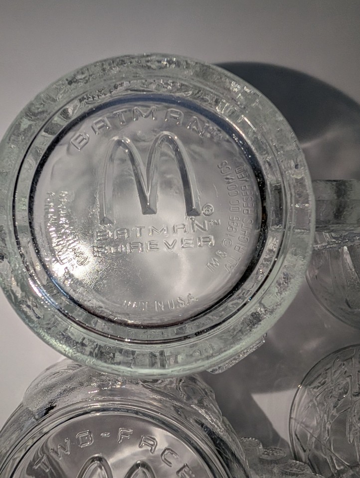 Batman Forever 1995 McDonald's Mugs Set Of 4. Batman, Robin, Riddler ...