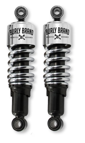 Burly Brand Fits XL Shocks 10.5in - Chrome For Harley Davidson XL ...