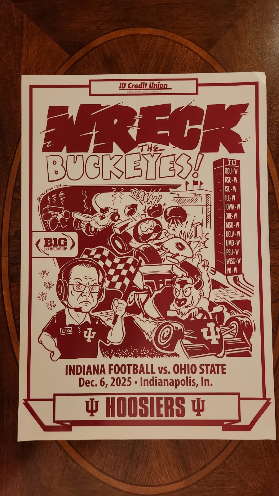 VINTAGE 2025 Indiana University Hoosiers Football Game Week Poster-OHIO ...