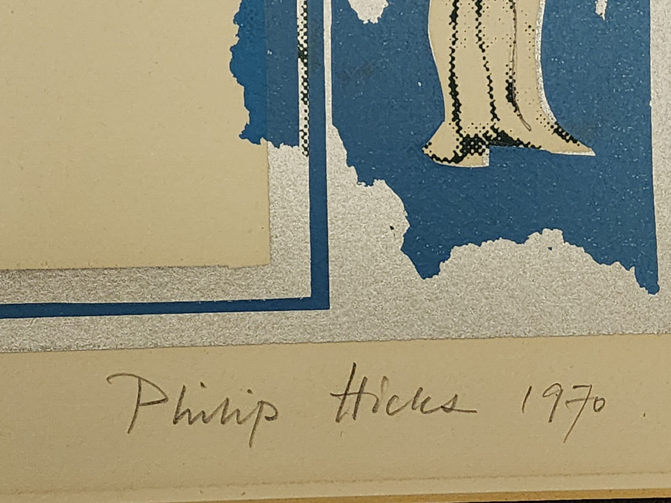 MONUMENTAL 1970 SIGNED PHILIP HICKS SCREENPRINT LITHOGRAPH "VICTIMS ...
