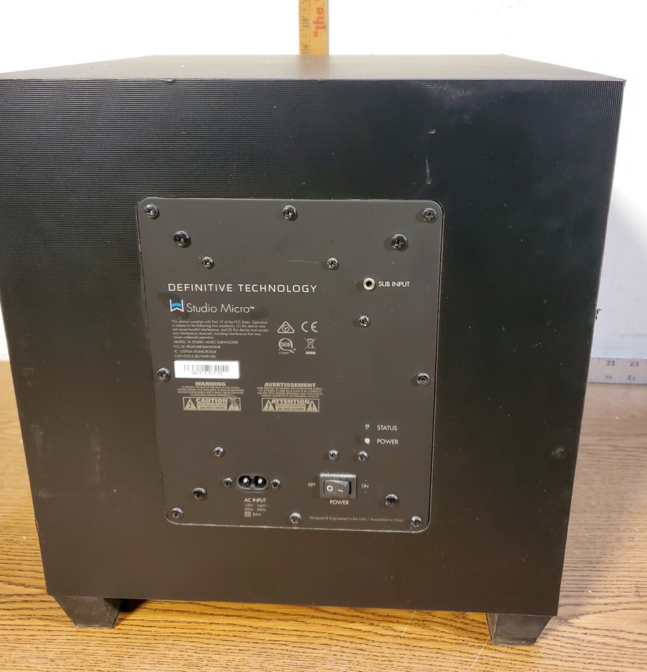 Definitive Technology W Studio Model Micro Subwoofer. Tested, Works. | eBay