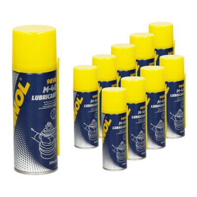 10x 200ml MANNOL M-40 Lubrifiant Dérouillant 9898 Huile Creep Spray Can ...