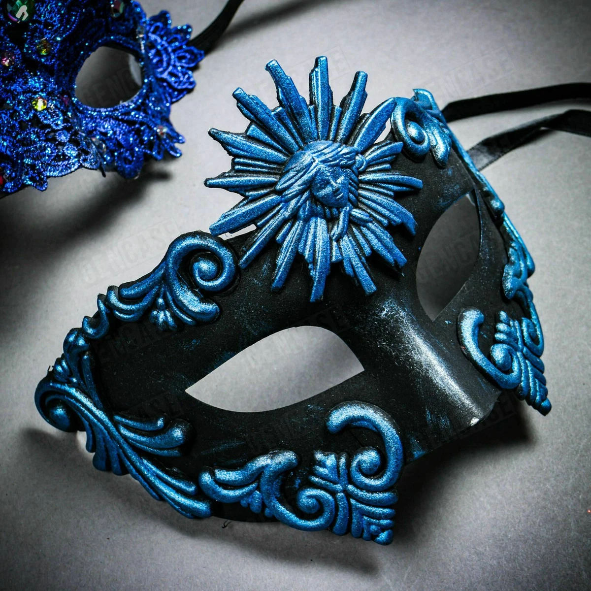Blue And Black Masquerade Masks