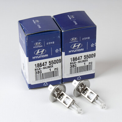 New Hyundai Kia H1 Headlight Bulb (2PC) Clear 12V 55W - 18647-55009E | eBay
