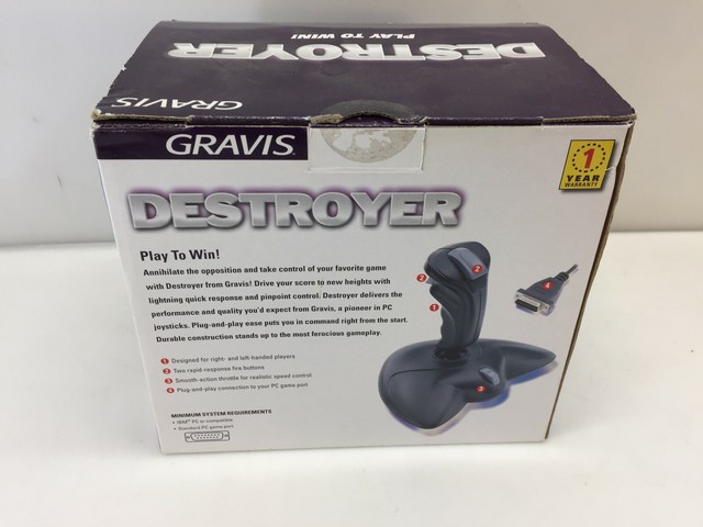 Gravis Destroyer Joystick for Windows 95 and 98 Compatible for sale ...