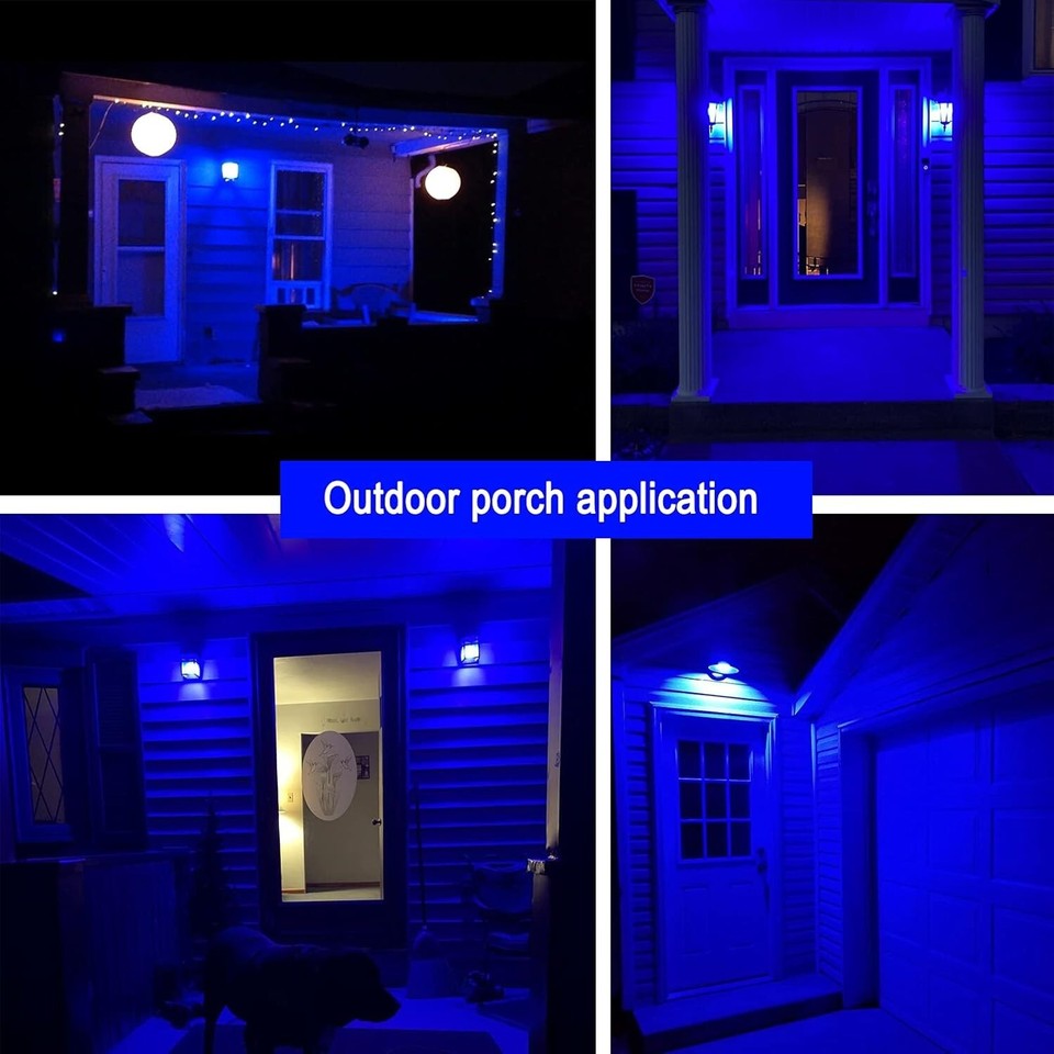 LED Blue Color Light Bulb A19 E26 Base Blue Bulbs 9W 60W Equivalent 2 ...