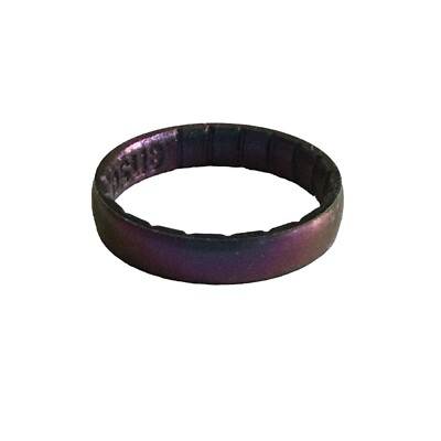 Enso Silicone Ring Unisex Size 6 Iridescent Green Purple Comfortable ...