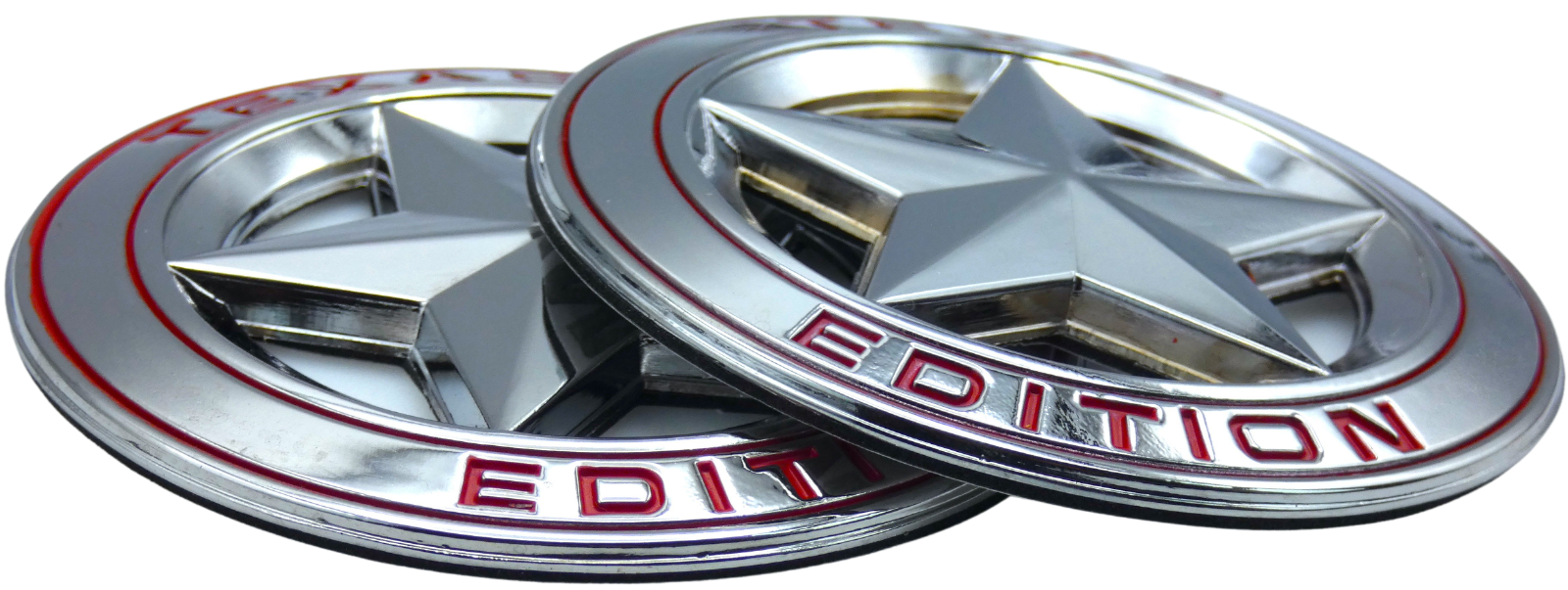 3" 2 PACK Metal Texas Edition Emblem Sticker Lone Star Badges (Silver ...