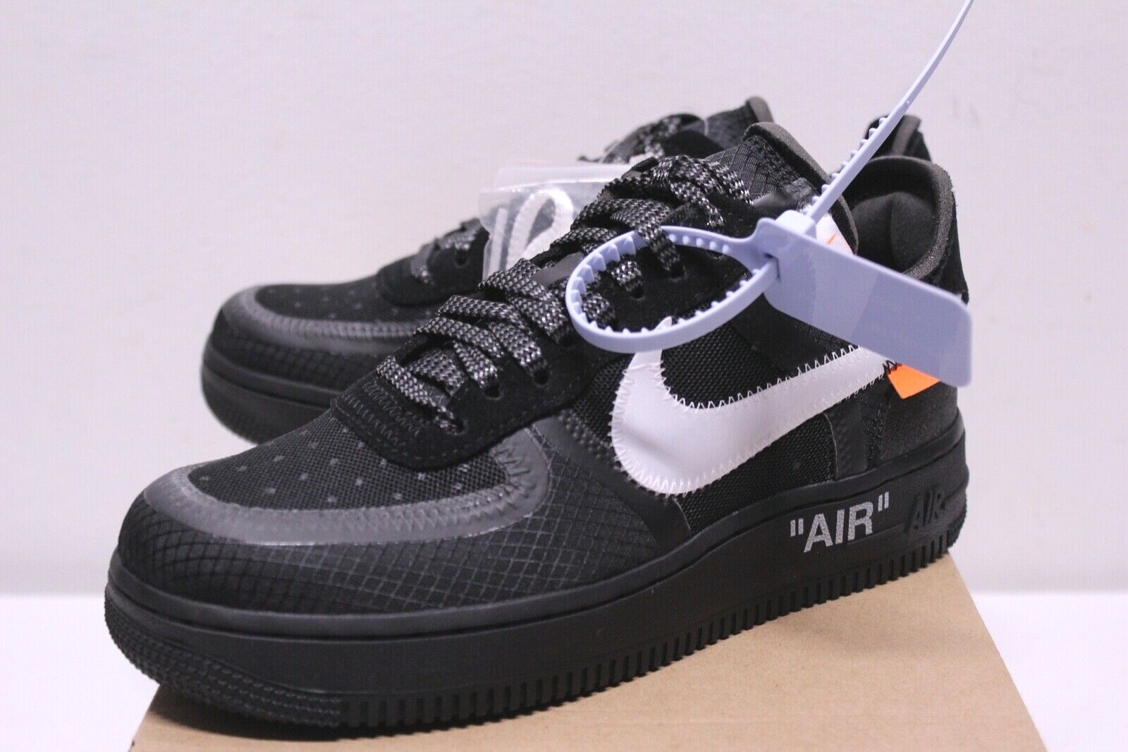 Nike Air Force 1 x Off White AF1 Black Gray Virgil Sneakers Men's 4-7 ...