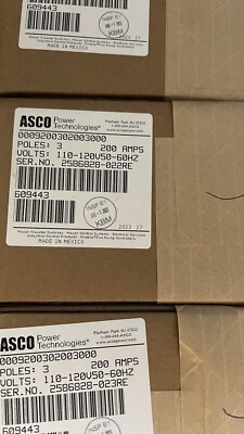 Asco 920 200 Amps 920320030 New Lighting Contactor 120v | eBay
