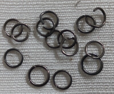 14 gunmetal black nickel round jump rings. Size is 8mm. | eBay
