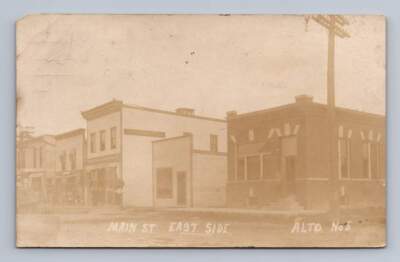 Main Street ALTO Michigan RPPC Antique Kent County Real Photo Postcard ...