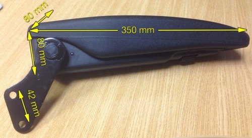 KAB Deluxe Armrest Kit 2 Bolt Fixing TRACTOR/BOAT/TRUCK Seats Pair LH ...