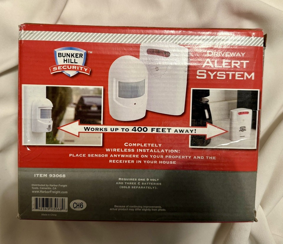 Battery Operated Wireless Driveway Alarm Alert Security System Bunker ...