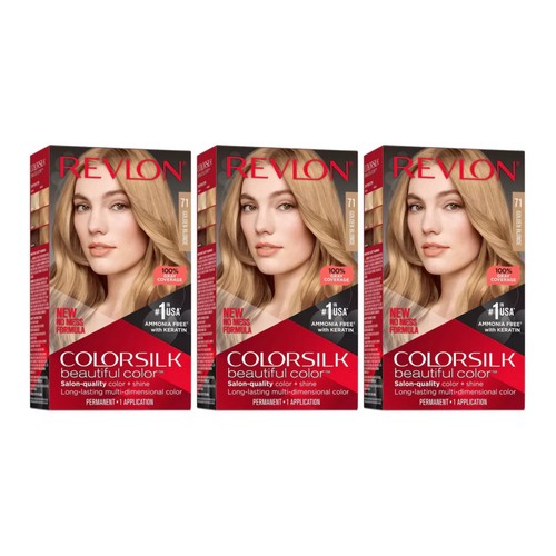 Revlon ColorSilk Beautiful Hair Color - 71 Golden Blonde (Pack of 3) | eBay