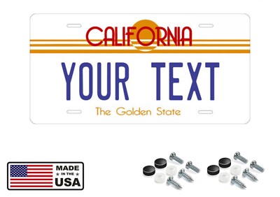 CALIFORNIA PERSONALIZED License Plate CUSTOM ADD TEXT | eBay