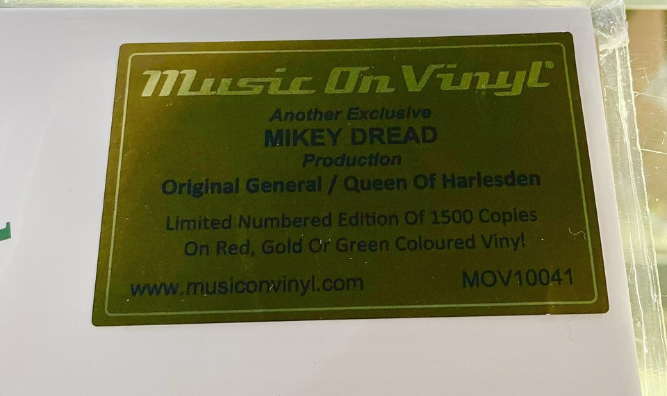 MIkey Dread-Original General EP On 10" Random Colored Vinyl Reggae ...