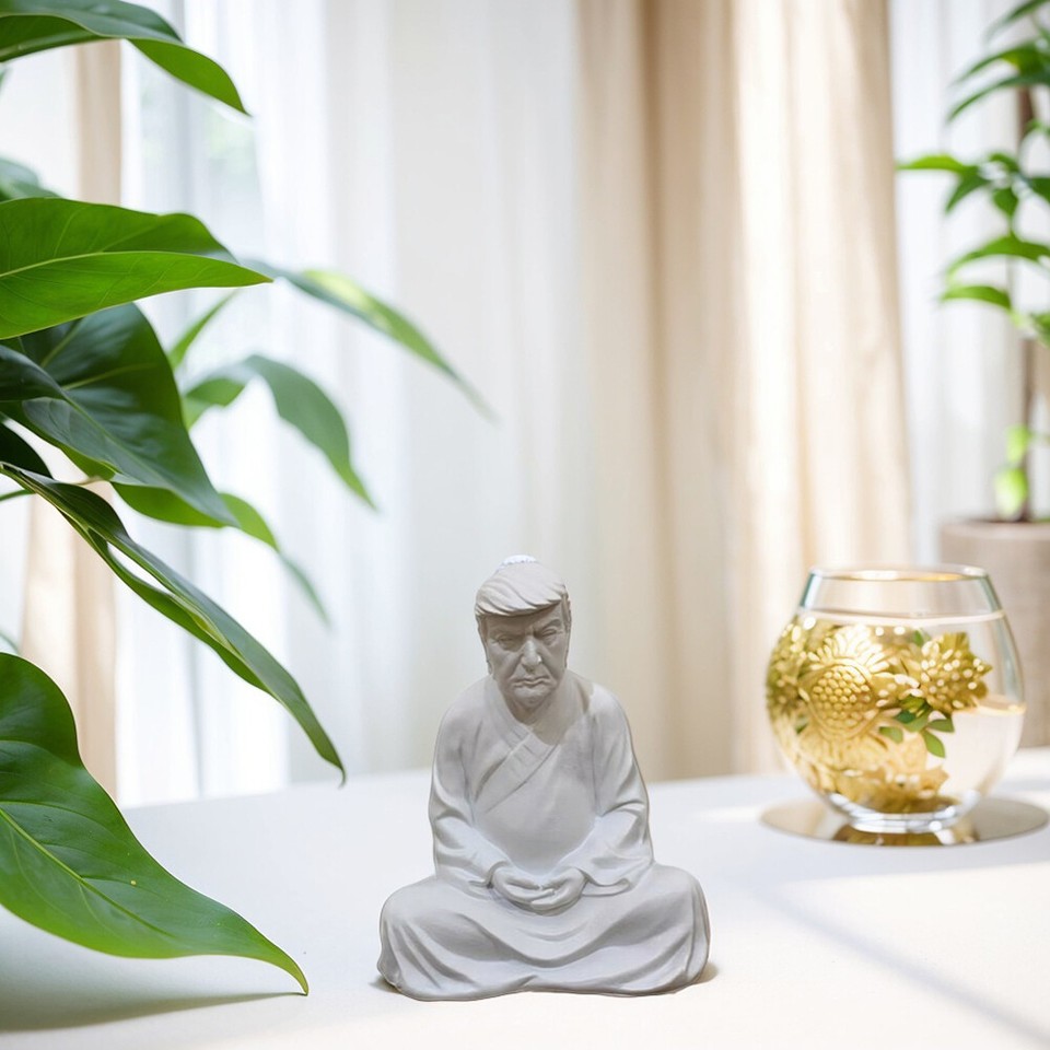 Trump Buddha Statue Resin Trump Crafts Decor Donald Trump Statue for ...